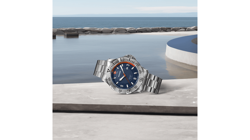 Reloj Seaforce correa acero inox, dial azul 43 mm Wenger - Bouden Chile ... Reloj Seaforce correa acero inox, dial azul 43 mm Wenger - Bouden Chile ...